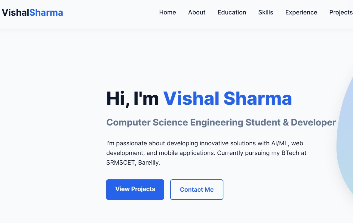 Vishal Sharma - Portfolio